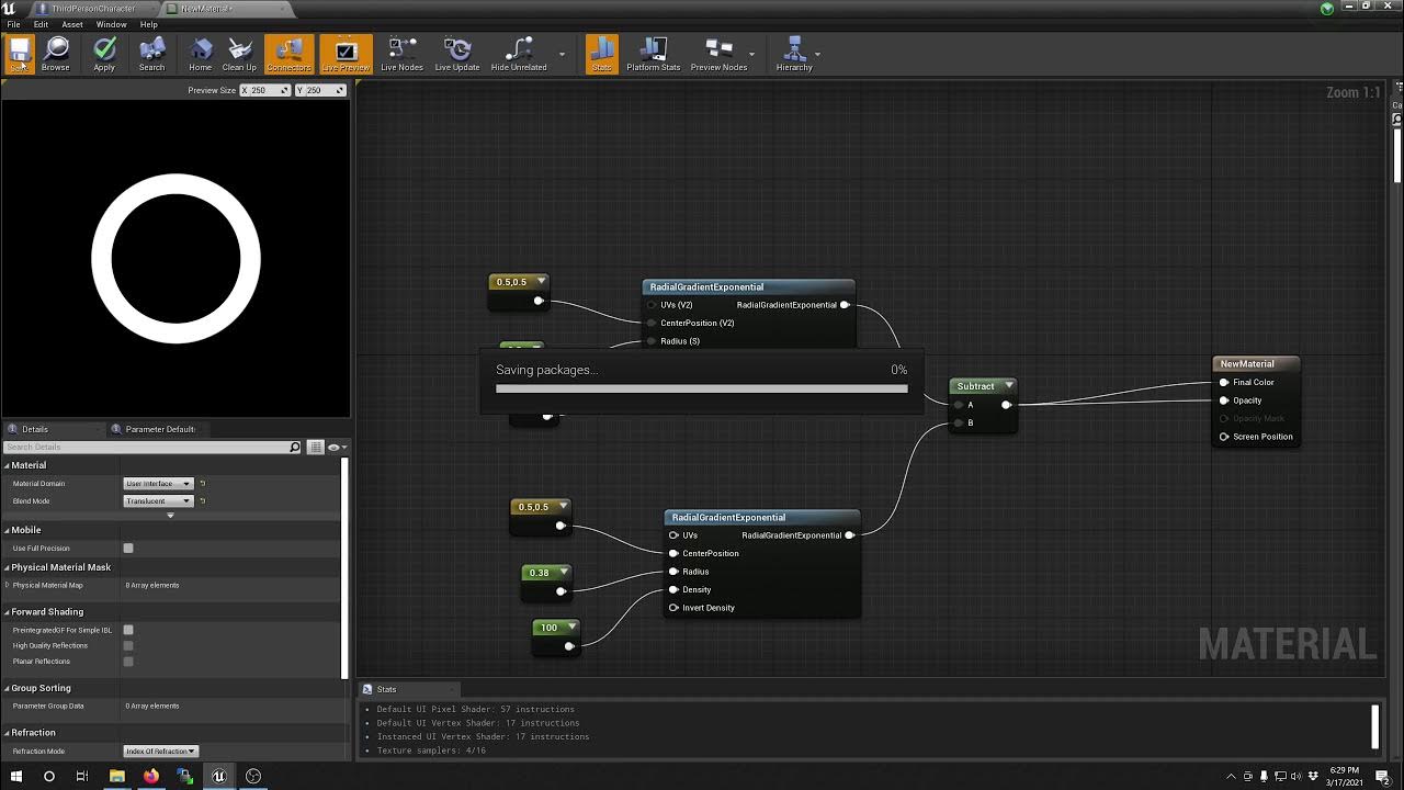 UE4 Tutorial: UI procedural transparent border for dialogue widget - YouTube