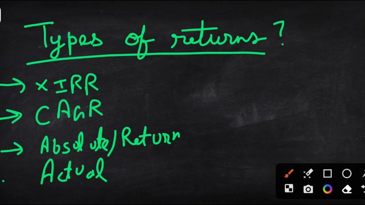 How many types of returns like xirr, cagr, absolute return etc ...