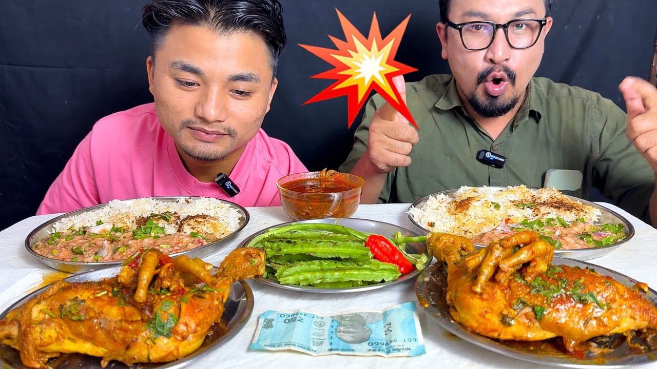 Spicy 🥵Chicken Curry, Pan Eronba Eating Challenge | Yen Thongba, Pan ...