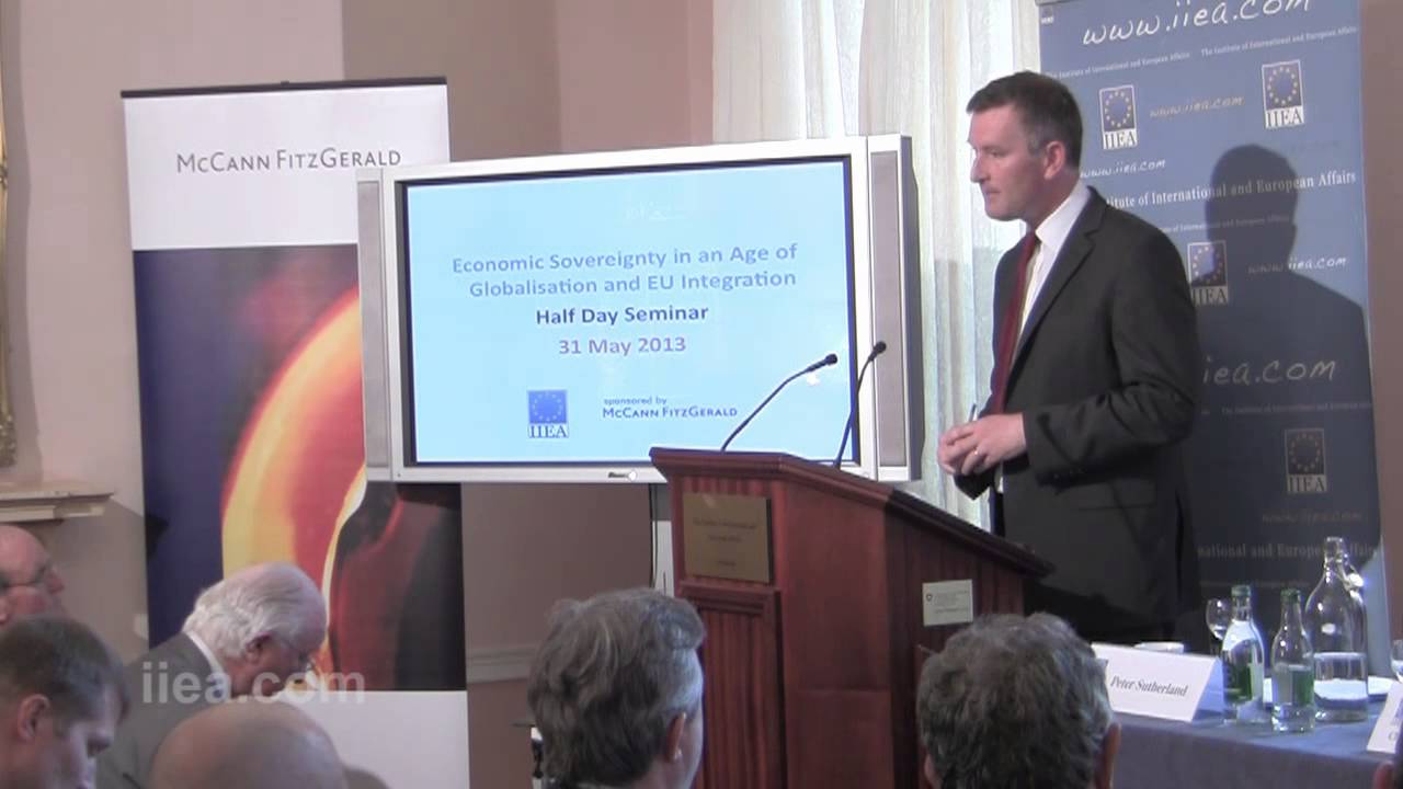 Gavin Barrett on Economic Sovereignty in an Age of Globalisation and EU ...
