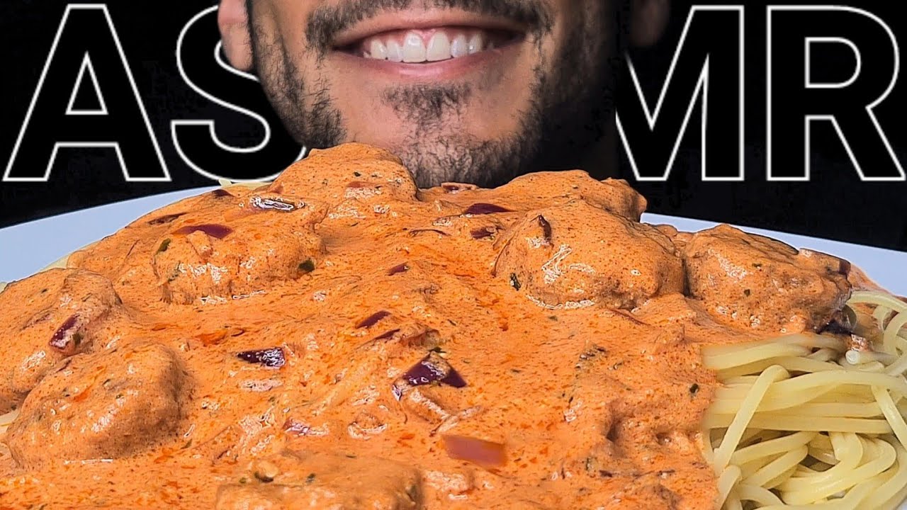 ASMR MEATBALL SPAGHETTI PASTA (EATING SOUNDS) NO TALKING MUKBANG - YouTube