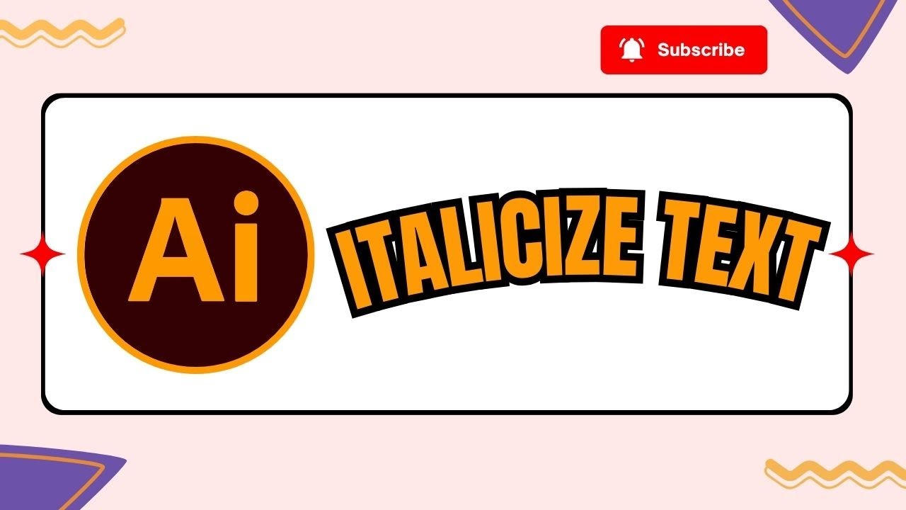How to Italicize Text in Adobe Illustrator - YouTube