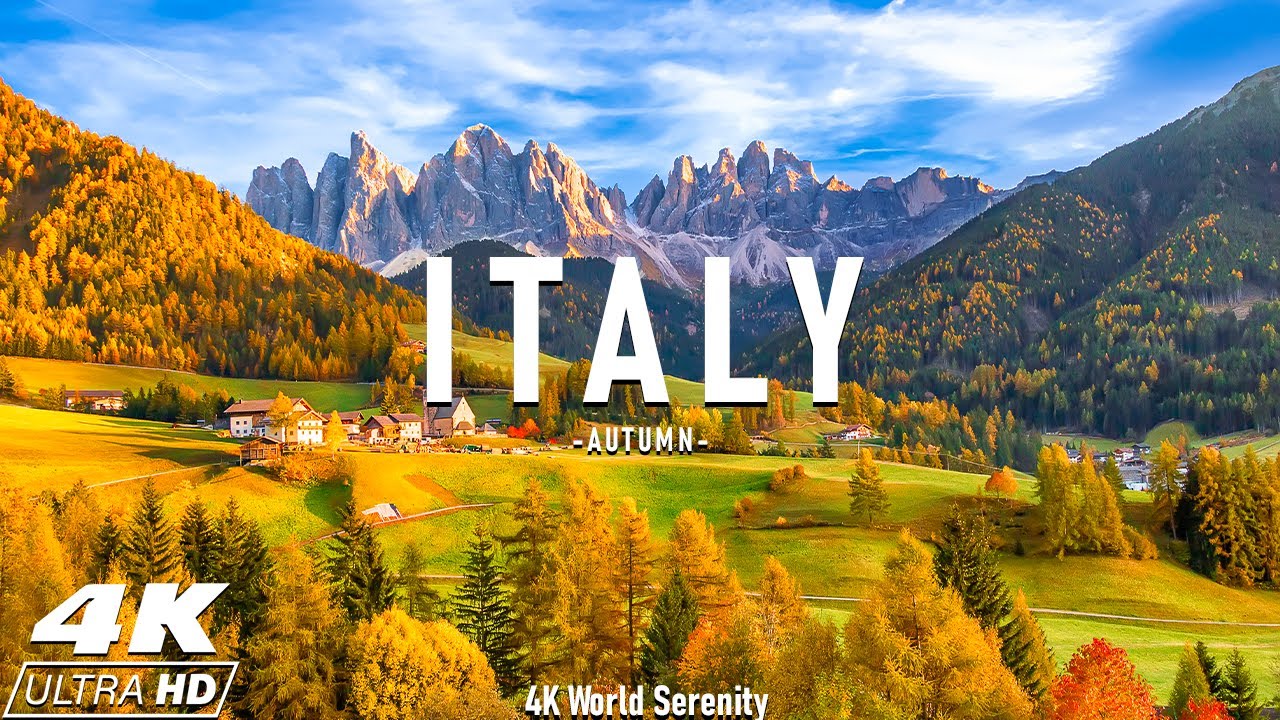 Autumn Italy 4K Ultra HD • Stunning Footage Italy, Scenic Relaxation ...