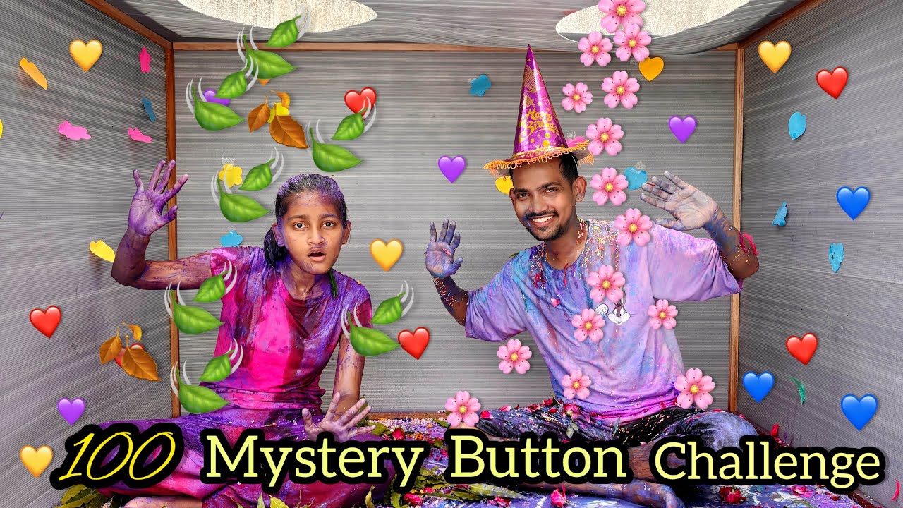 100 Mystery Buttons Challenge With Khushboo Sister - YouTube