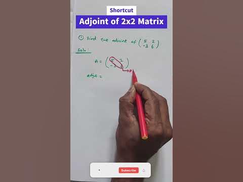Shortcut | How to find Adjoint of 2x2 Matrix #shorts # ...
