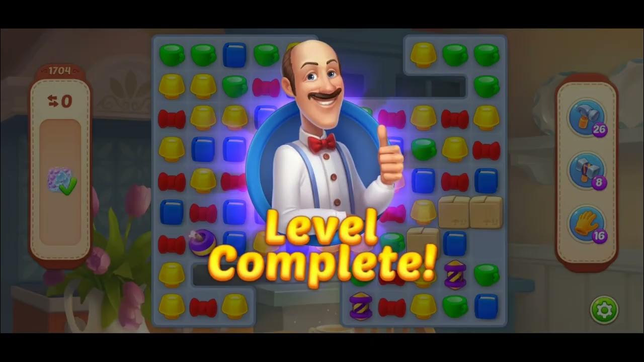 HomeScapes level 1701, 1702, 1703, 1704, 1705, 1706, 1707, 1709, 1710. No boosters - YouTube