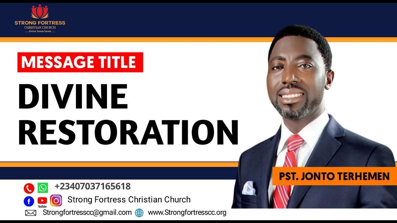 OUR MONTH OF DIVINE RESTORATION - PST JONTO - YouTube