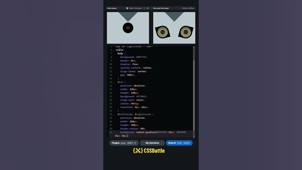 Css Battle 105 Ryuk Solution Cssbattle Codingshorts Coding Css Challenge Youtube