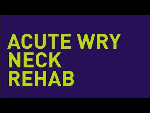 Acute Wry Neck - YouTube
