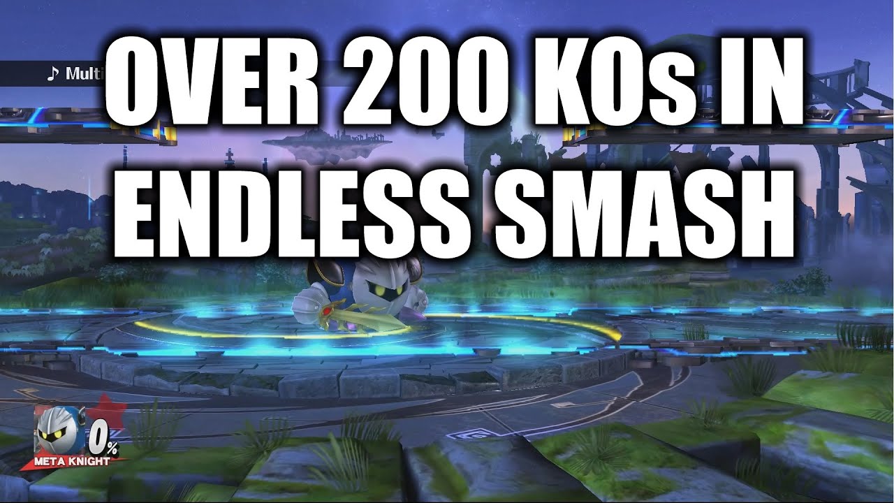 Super Smash Bros Wii U - Over 200 KOs in Endless Smash with Meta Knight ...