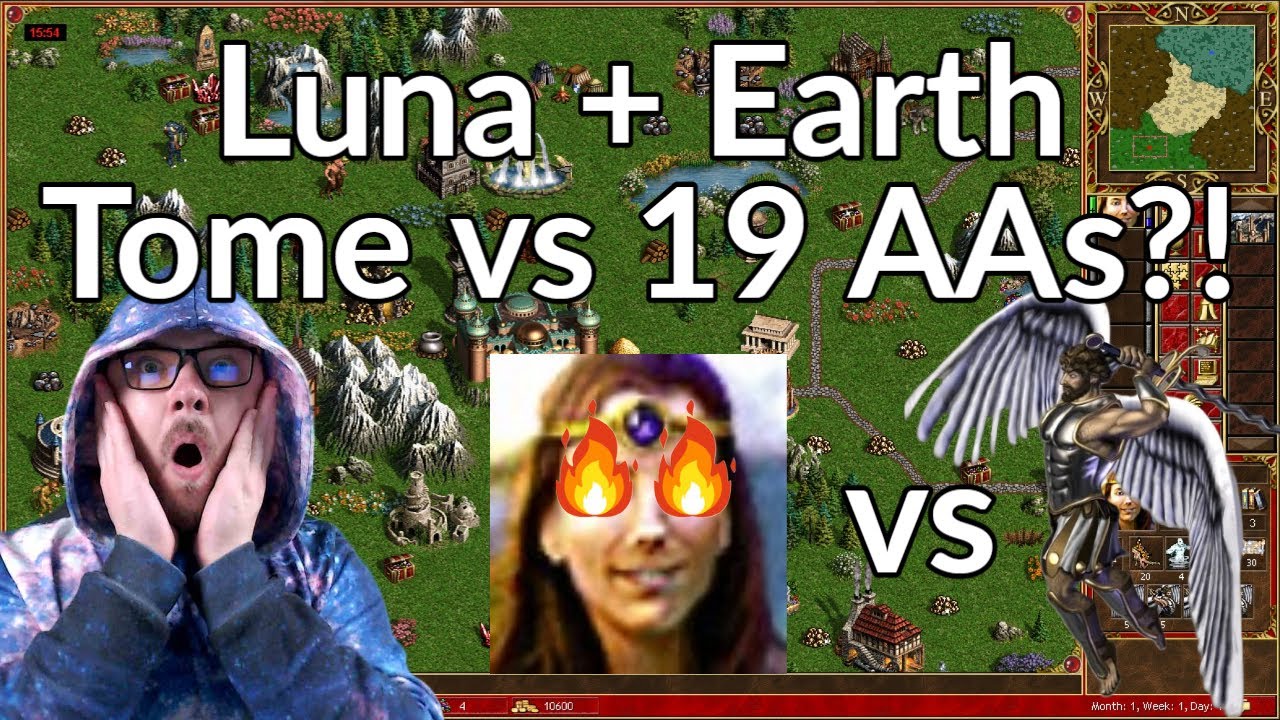 Luna + Earth Tome vs 19 Archangels?! || Heroes 3 Conflux Gameplay ...