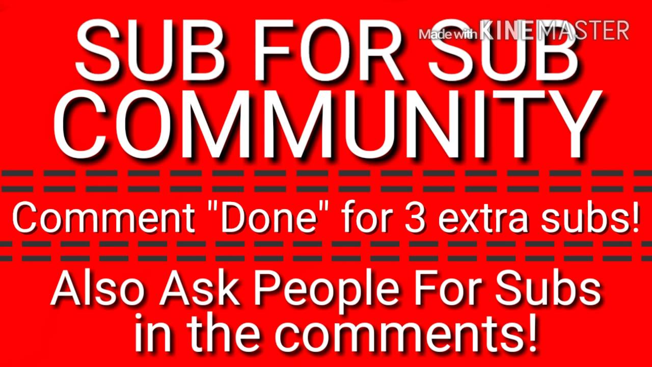 SUB FOR SUB COMMUNITY | MONTH - AUGUST - YouTube
