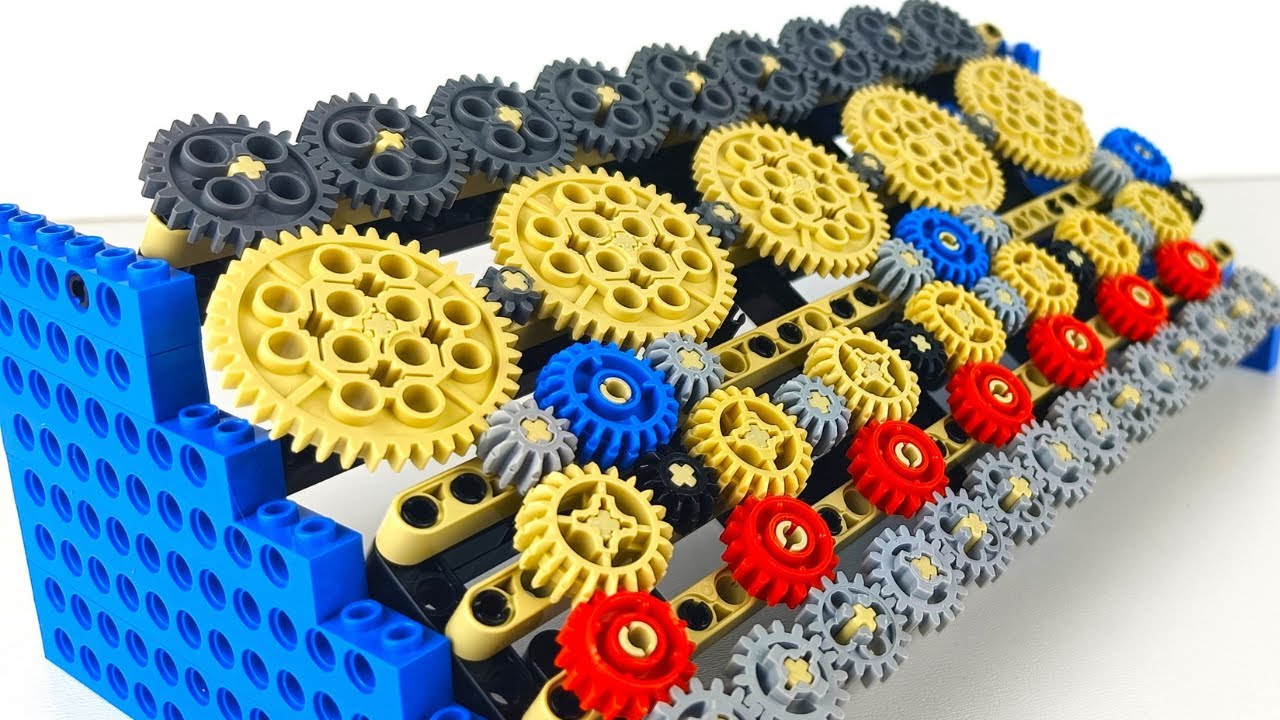 Making a LEGO Mechanism with 60+ Synchronized Gears - YouTube