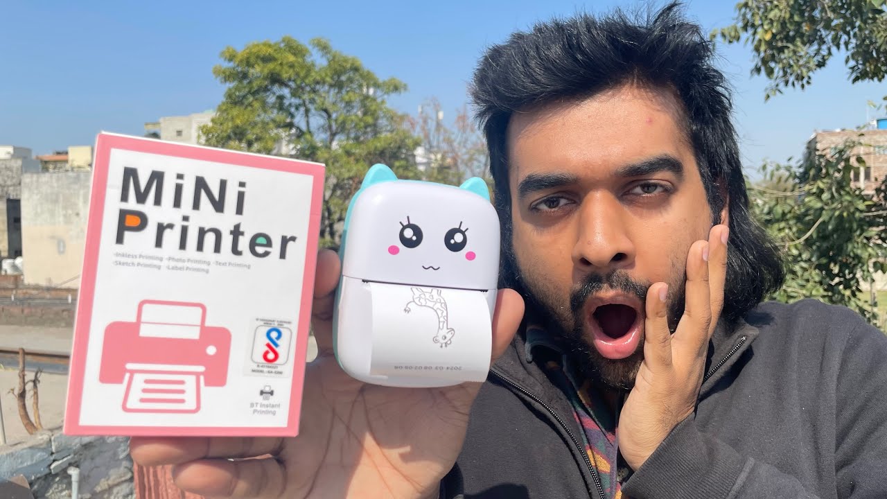 Worlds smallest pocket printer😱!!!!- comedy unboxing maza ahyega😍 - YouTube