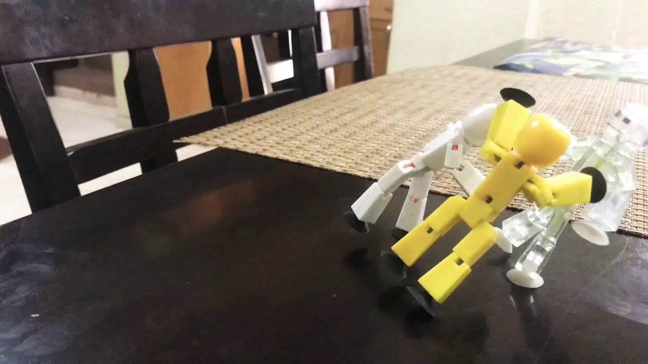 Stick bots lucha libre stop motion - YouTube
