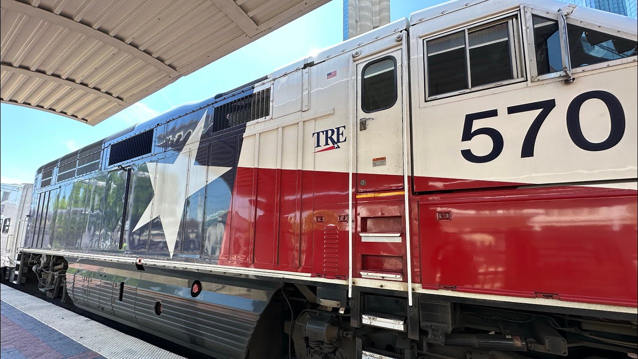 Trinity Railway Express to Dallas Union Station - YouTube