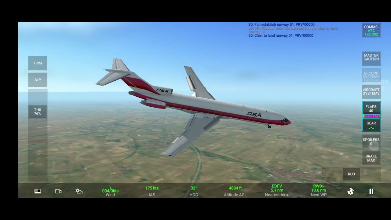 Rfs simulator boeing 727 pSa airlines flight 182 mid-air Cessna 182 ...