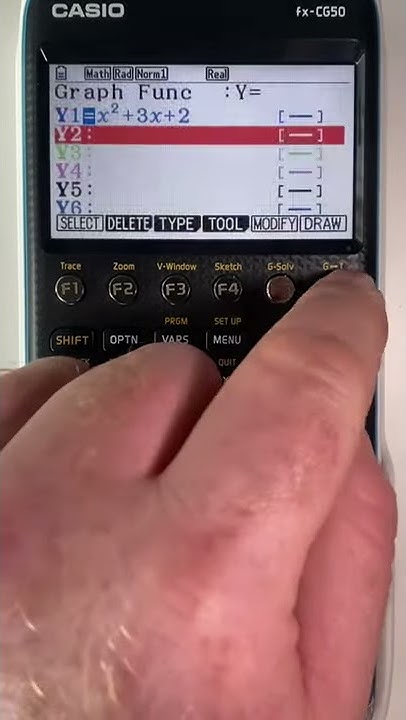 Finding the Vertex of a Quadratic Equation using the Casio CG-50 - YouTube