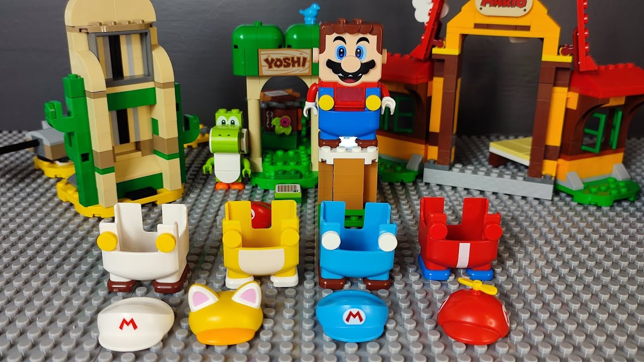 Lego Mario tried four power -ups suit and how it works - YouTube