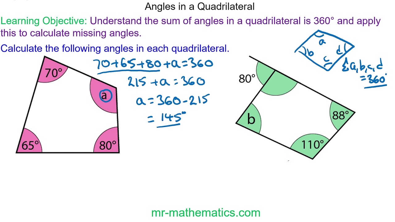 Angles In A Quadrilateral YouTube