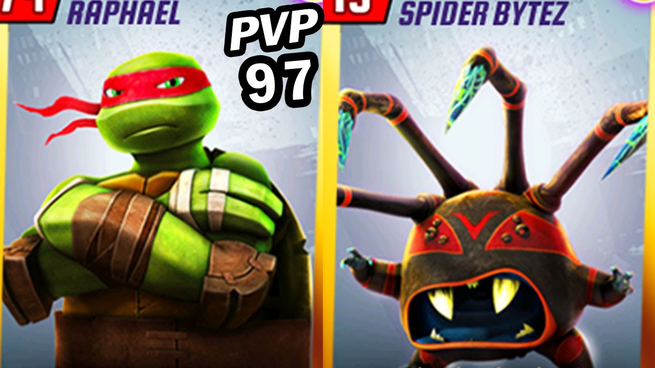 TMNT Legends PVP 97 (Raphael Legend & Spider Bytez) - YouTube