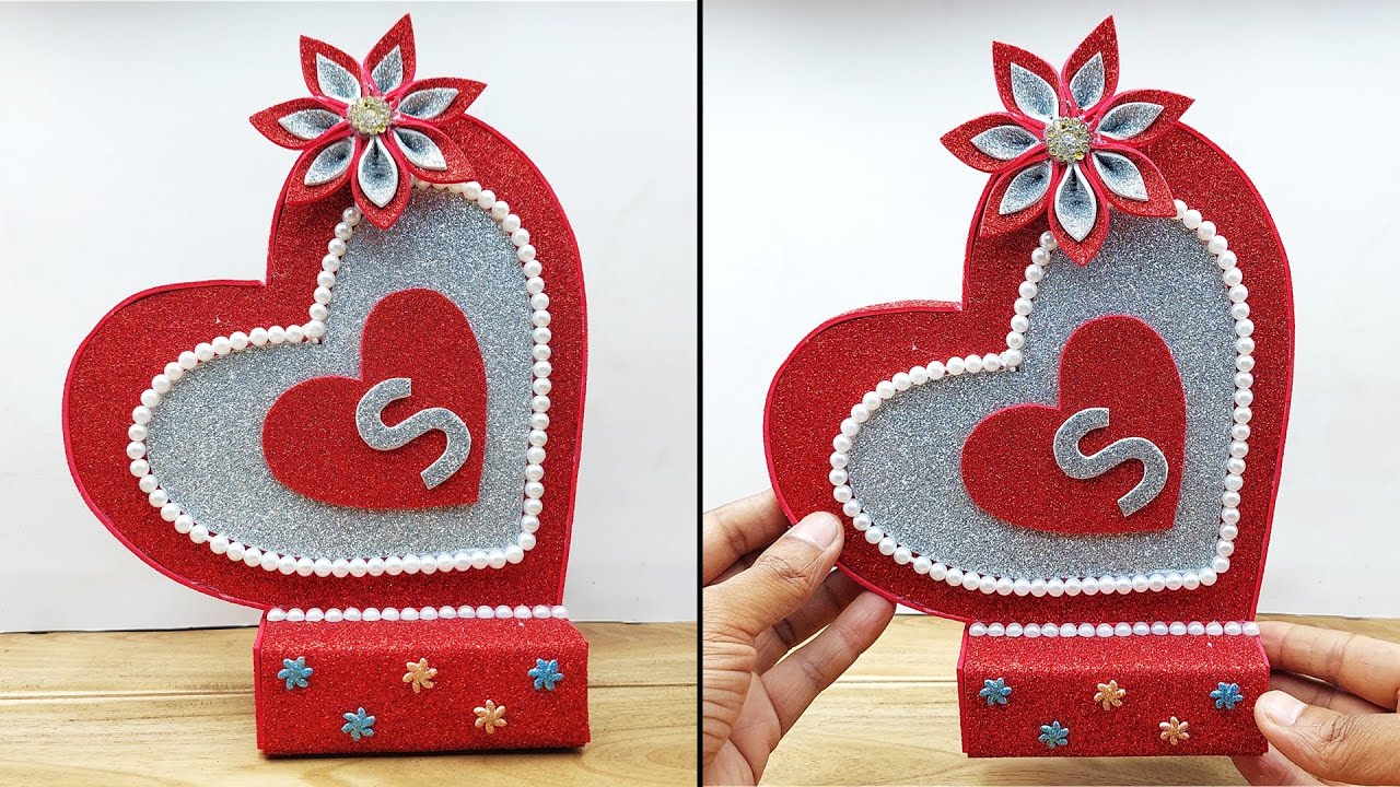 Glitter Foam Sheet Crafts || DIY Handmade Valentine's Day Gift Making ...
