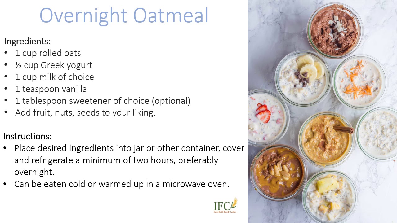 Overnight Oatmeal / Avena Remojada Durante La Noche - YouTube