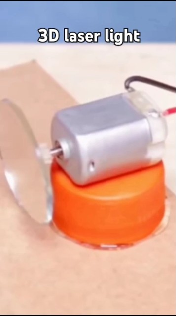 DIY amazing laser light project using DC motor#scienceproject #diy# ...
