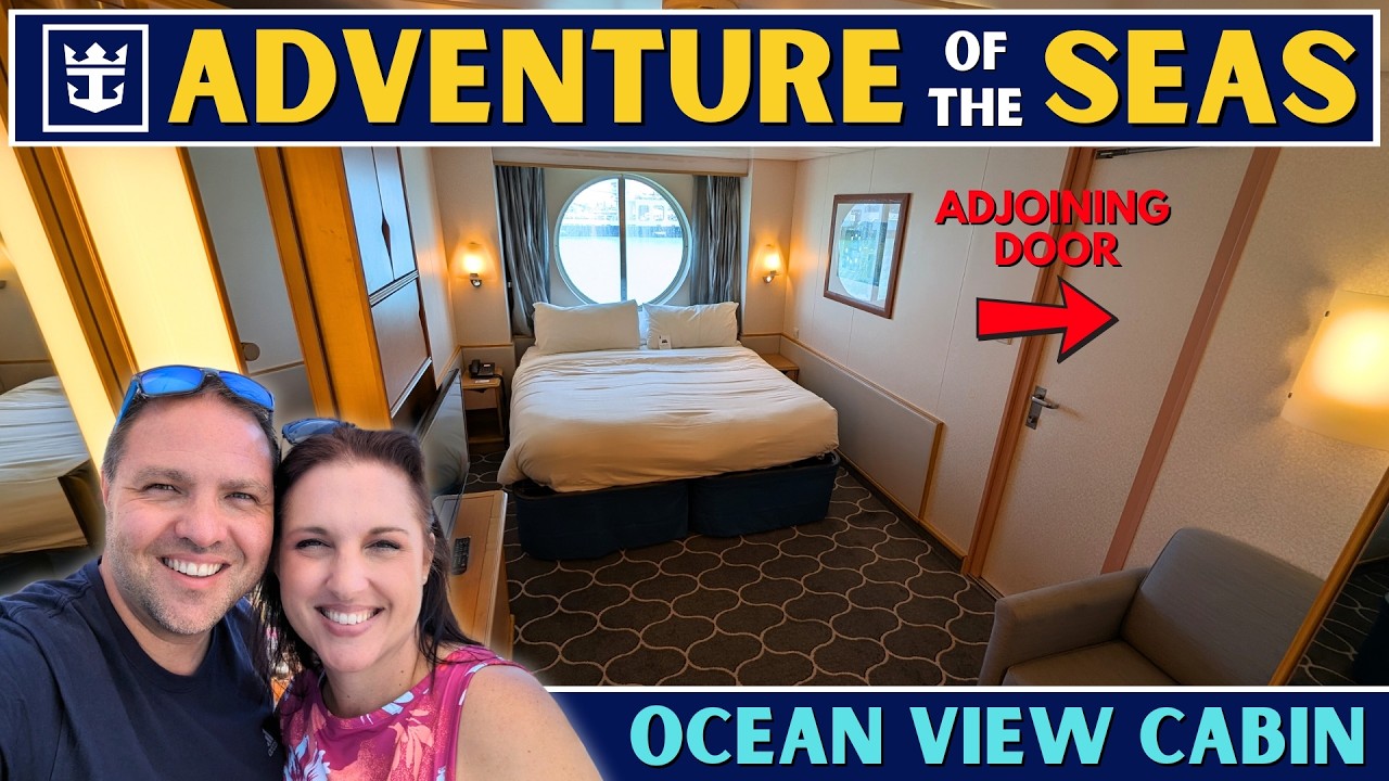 Adventure of the Seas Ocean View Cabin Tour | Adjoining Door – Room ...