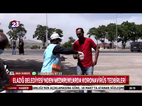 ELAZIĞ BELEDİYESİ’NDEN MEZARLIKLARDA KORONAVİRÜS TEDBİRLERİ
