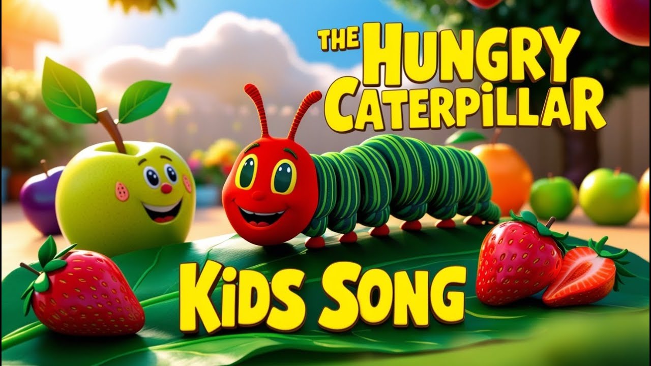 The Hungry Little Caterpillar Kids Song | Fun & Educational Nursery ...