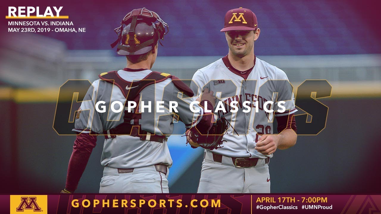 Watch Live: Gopher Baseball Takes Down Indiana in 2019 B1G Tourney ...