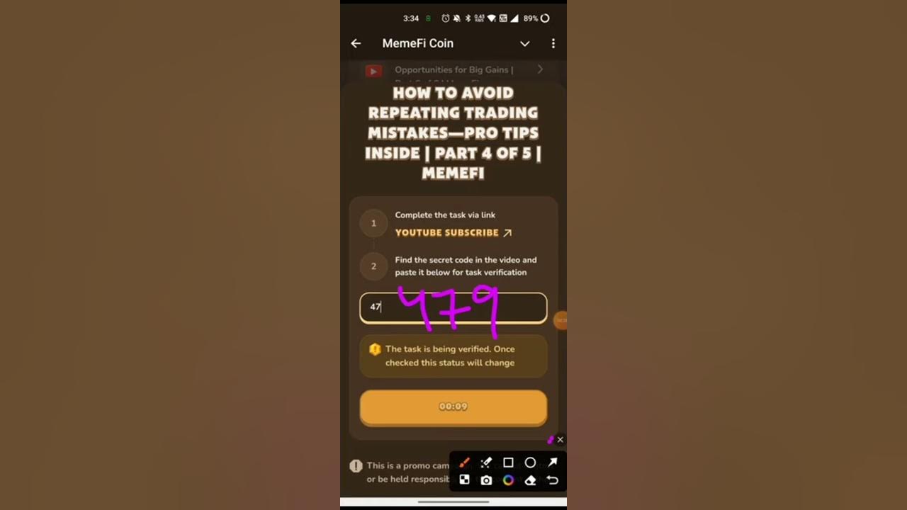 How to Avoid Repeating Trading Mistakes—Pro Tips Inside | Part 4 MemeFi | Memefi New Video Code ...