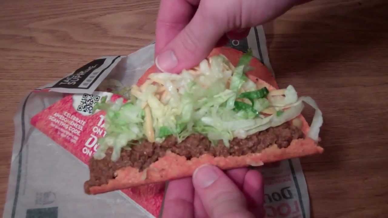 Taco Bell Doritos Locos Tacos Review FatMowler - YouTube