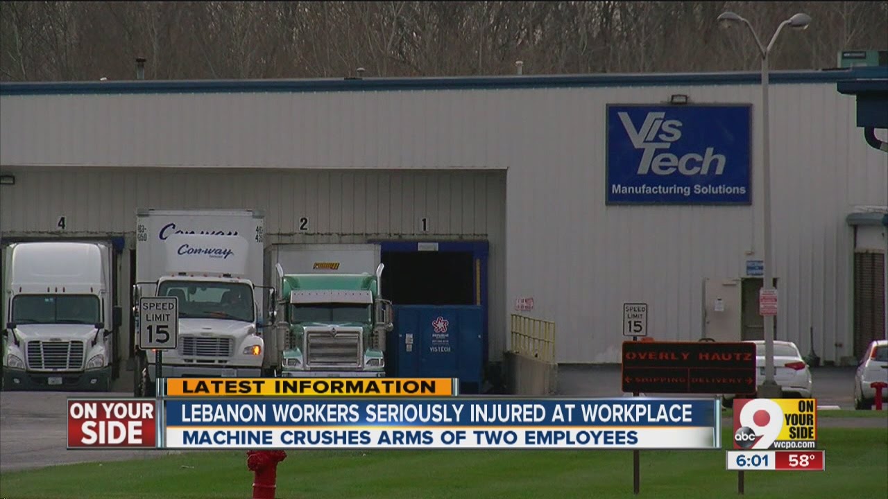 Two workers' arms crushed in malfunctioning machine at VisTech, Lebanon ...