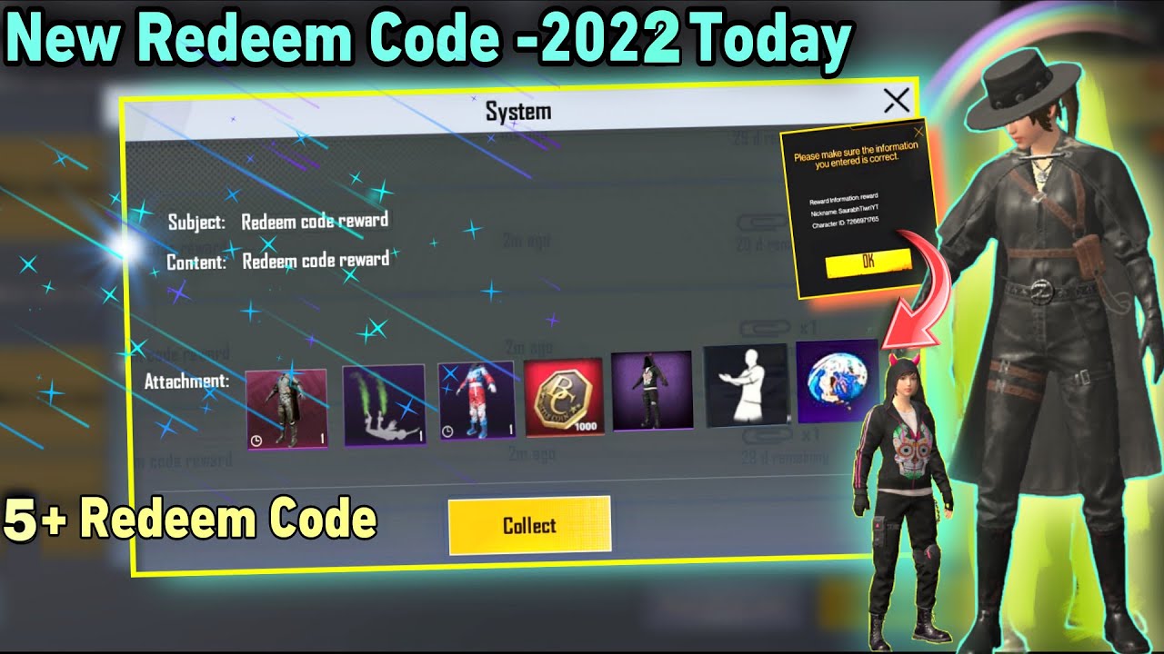 Pubg Mobile Lite New Working 5+ Redeem Code 100% Real Rewards | Pubg ...