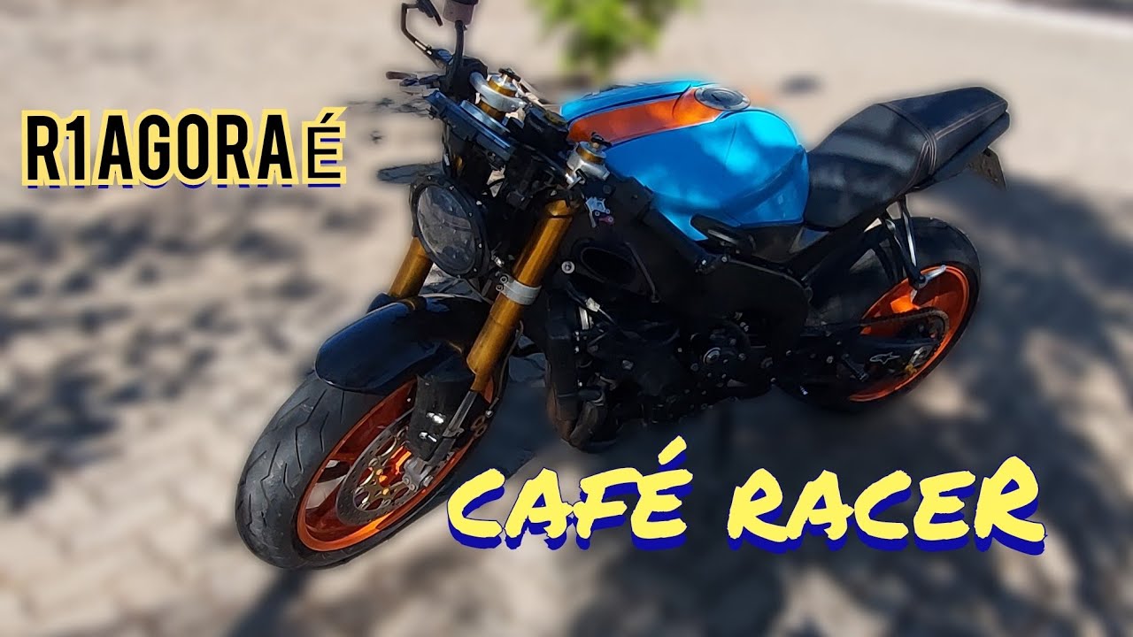 PEGOU UMA R1 2008 E FEZ PROJETO CAFÉ RACER DEIXANDO ELA ESCLUSIVA ...