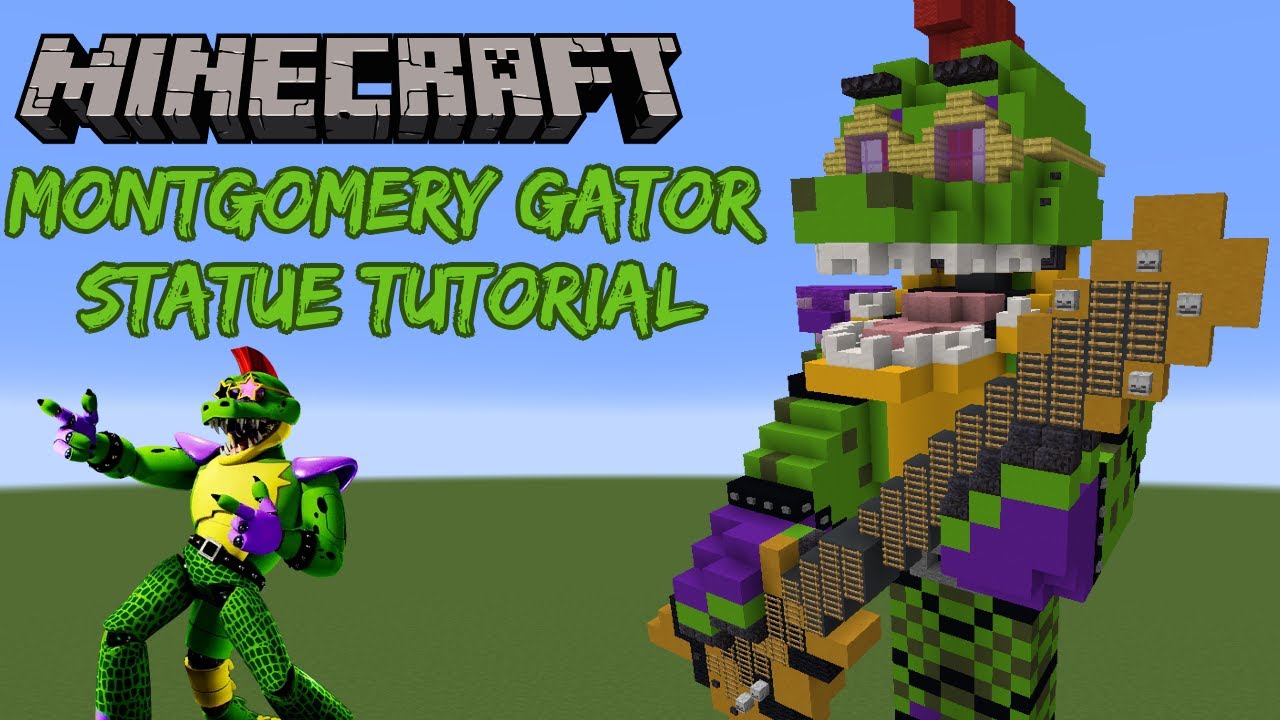 Minecraft Tutorial RE-DO: Montgomery Gator Statue (Five Nights at ...