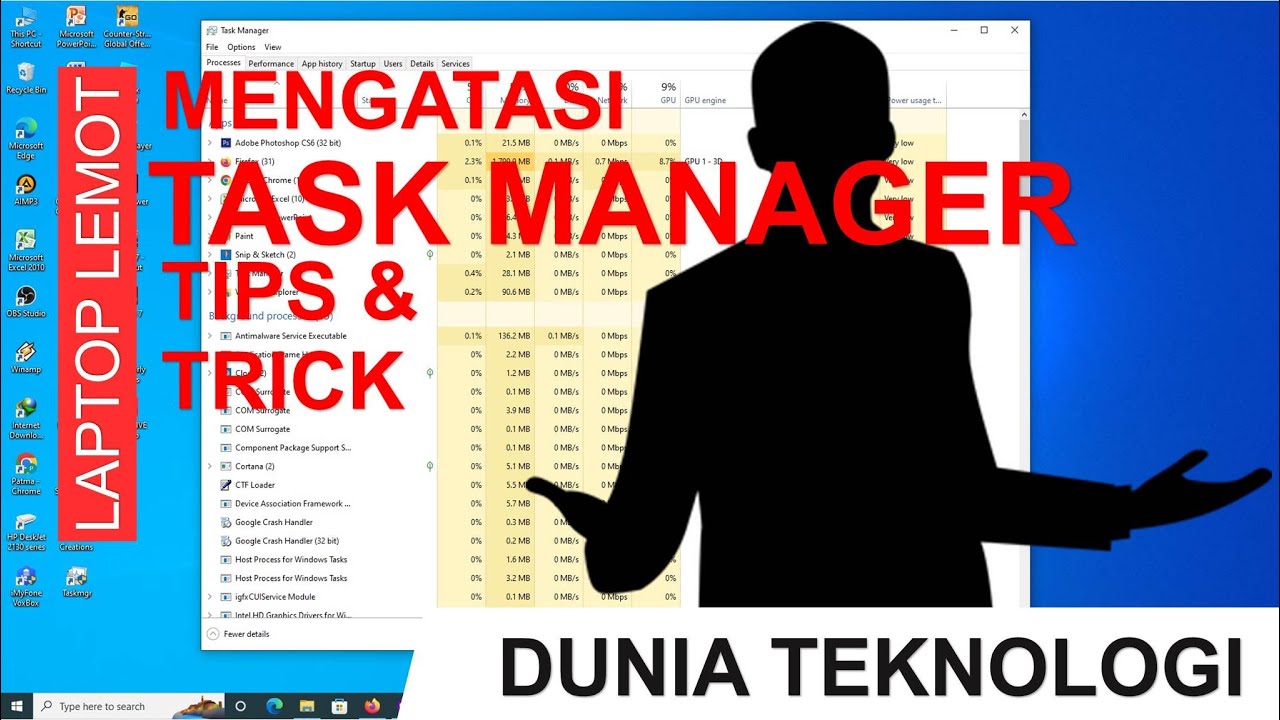 Cara Mengatasi Komputer Atau Laptop Lelet Dengan Task Manager - YouTube