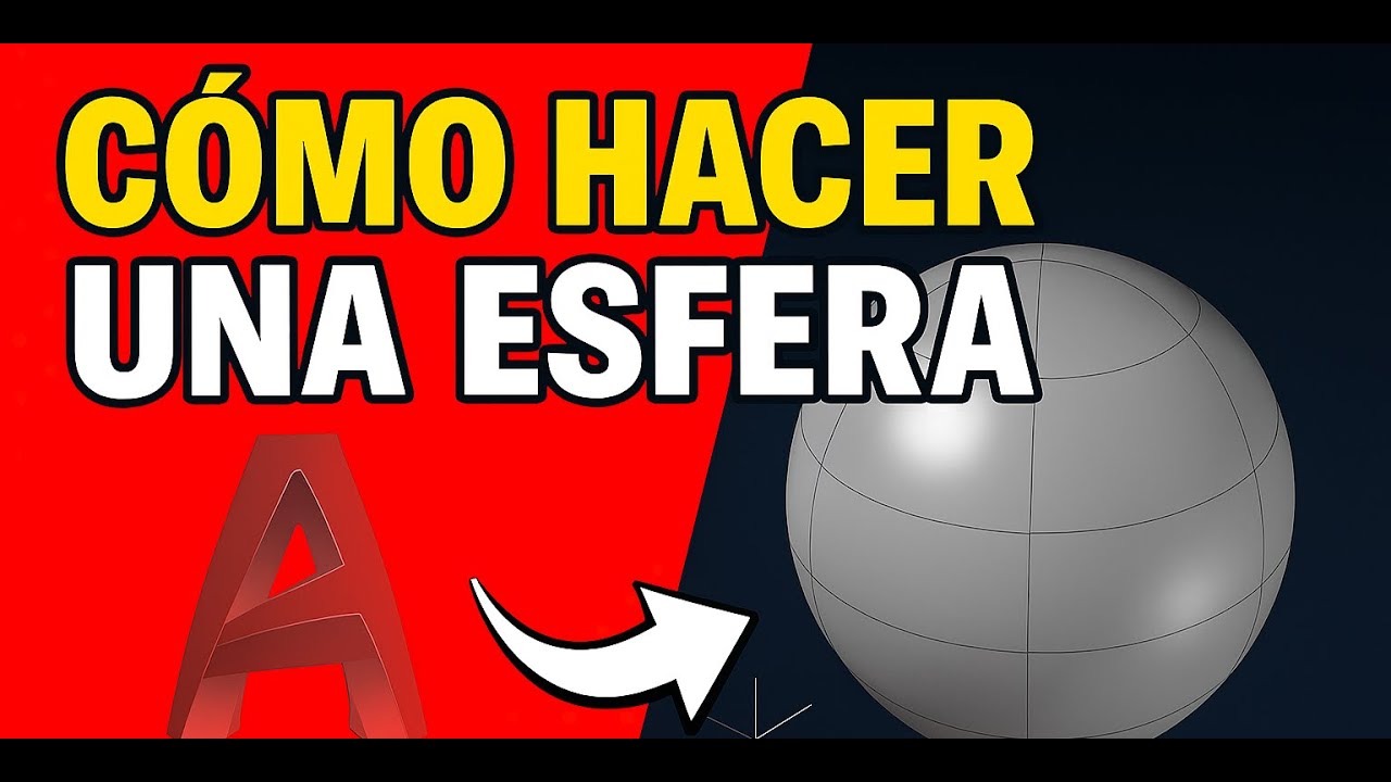 Como hacer una esfera en AutoCAD 3D en un minuto | Make a sphere in AutoCAD 3D in one minute ...