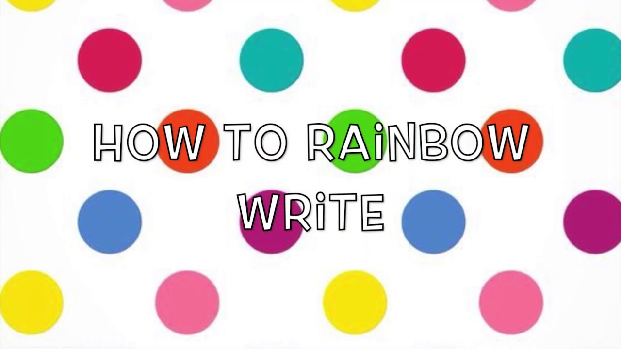 Rainbow Writing - YouTube