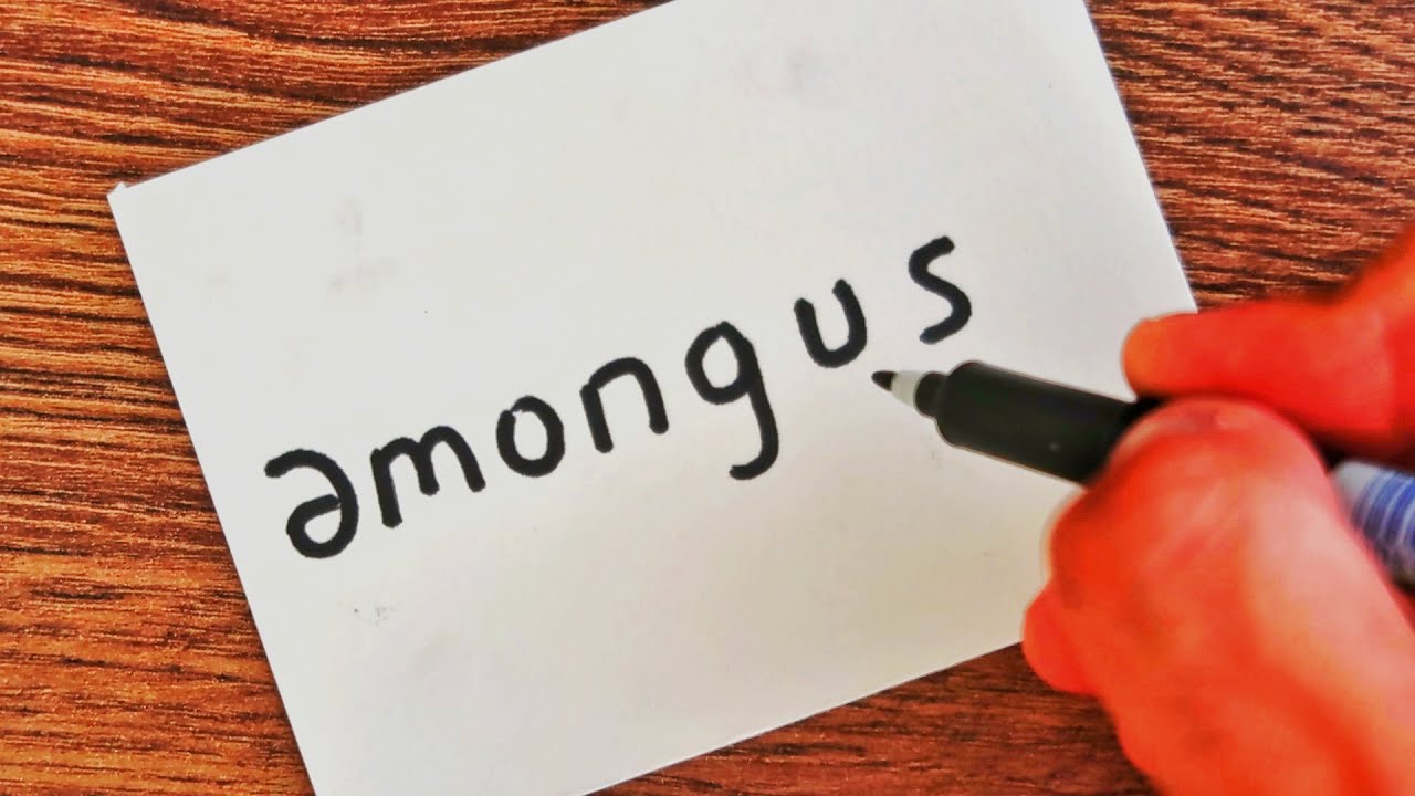 Very Easy ! How to turn words AMONG US into a Among Us Crewmate - YouTube