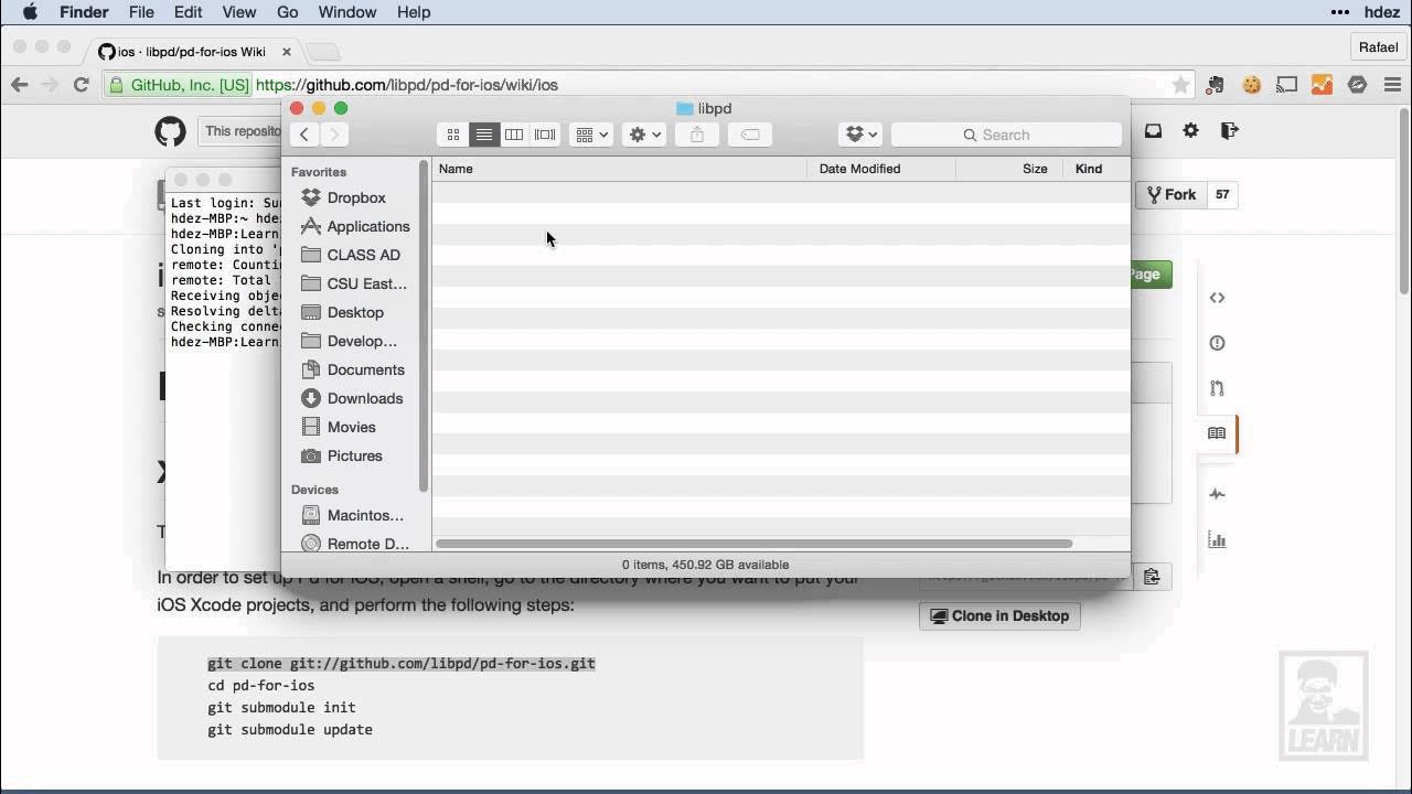 Learning libPD for iOS: 02. Downloading libPD for iOS from GitHub - YouTube