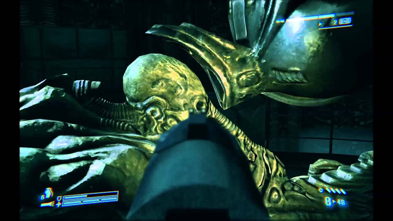 Space Jockey at Derelict Ship - Aliens Colonial Marines - YouTube