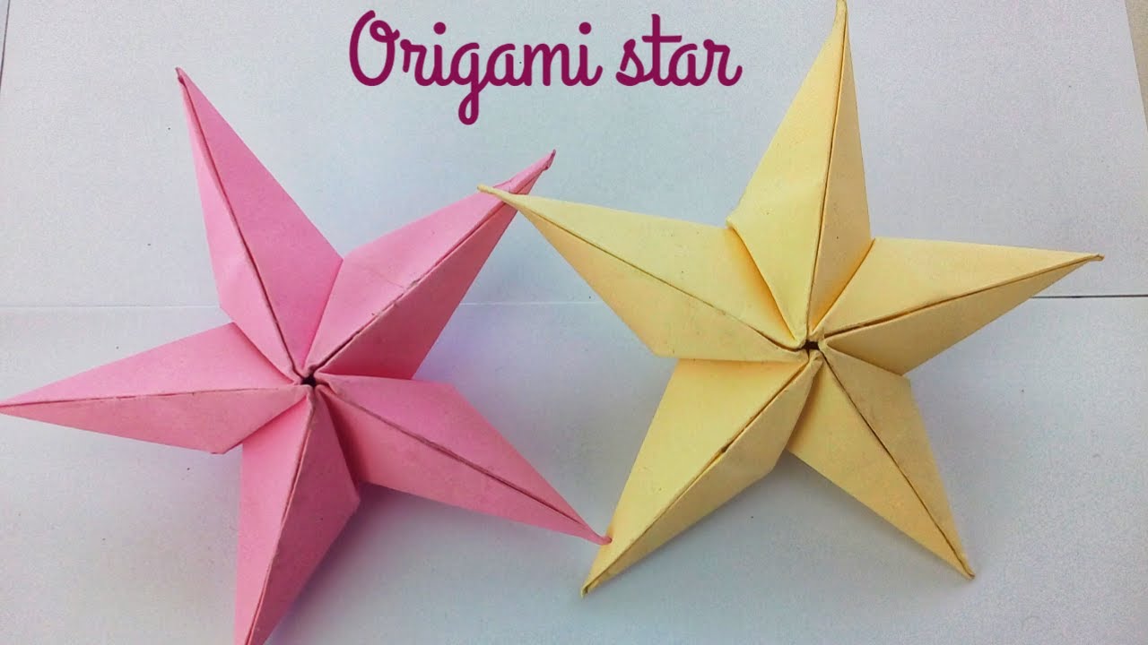 Origami 3D star!! How to make 3D paper star!! Easy DIY! Paper craft ...