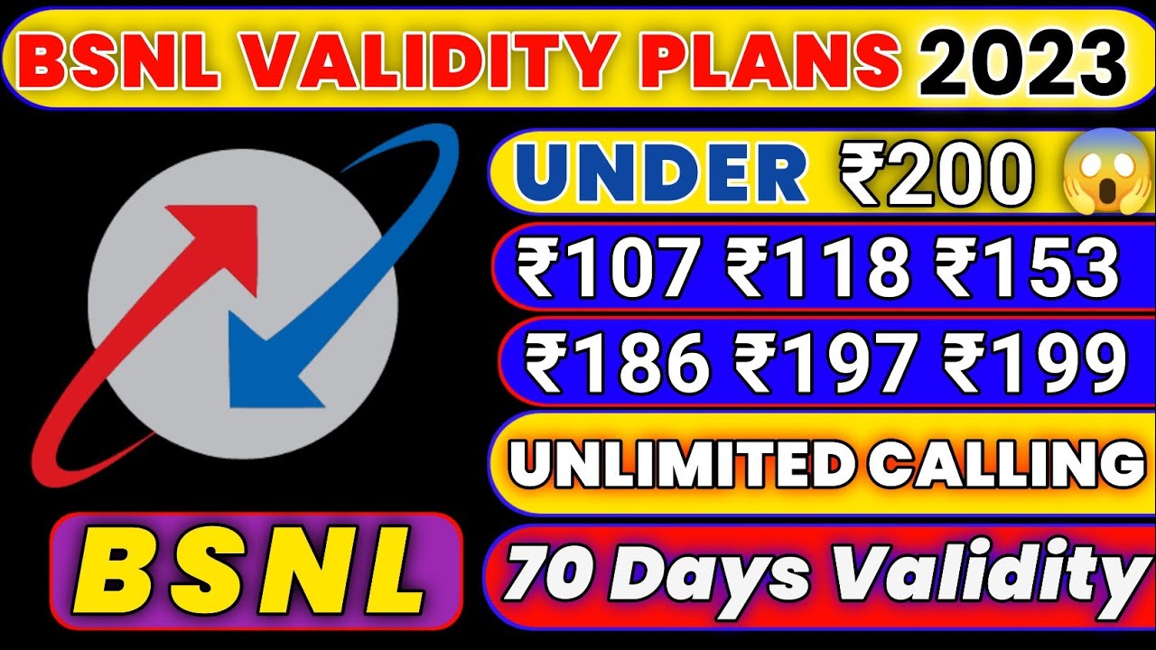 BSNL Validity Plans 2023 | Bsnl Unlimited Calling & Data Recharge ...