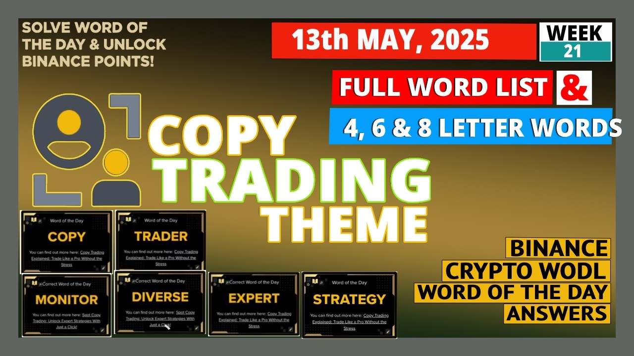 4, 6 & 8 Letter Words | Binance Word of The Day Today | Copy Trading ...