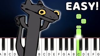 Toothless Dragon Dancing Meme | EASY Piano Tutorial Chords - Chordify