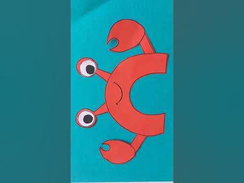 Letter C crab craft for kids #abcd #phonics - YouTube