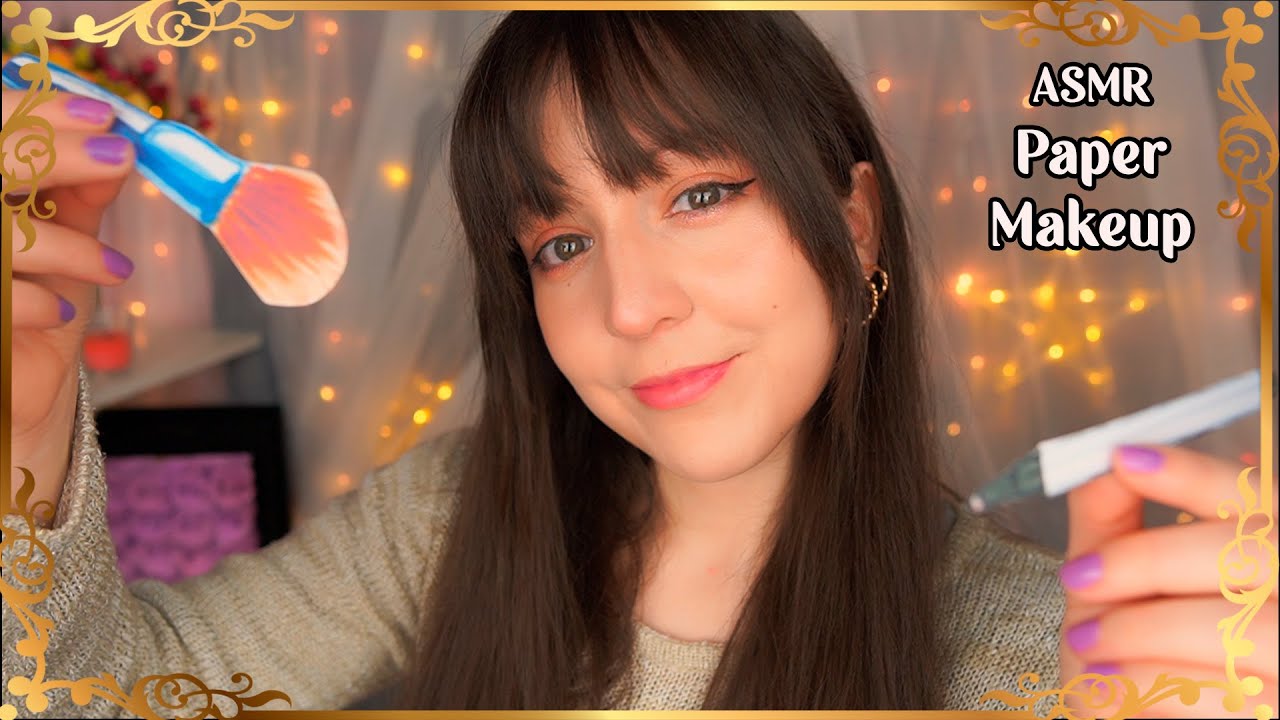 ⭐ASMR Paper Makeup [Sub] Doing Your Makeup with PAPER Cosmetics (Mouth ...